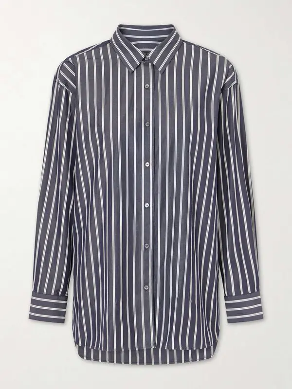 NILI LOTAN Yorke Striped Cotton Shirt
