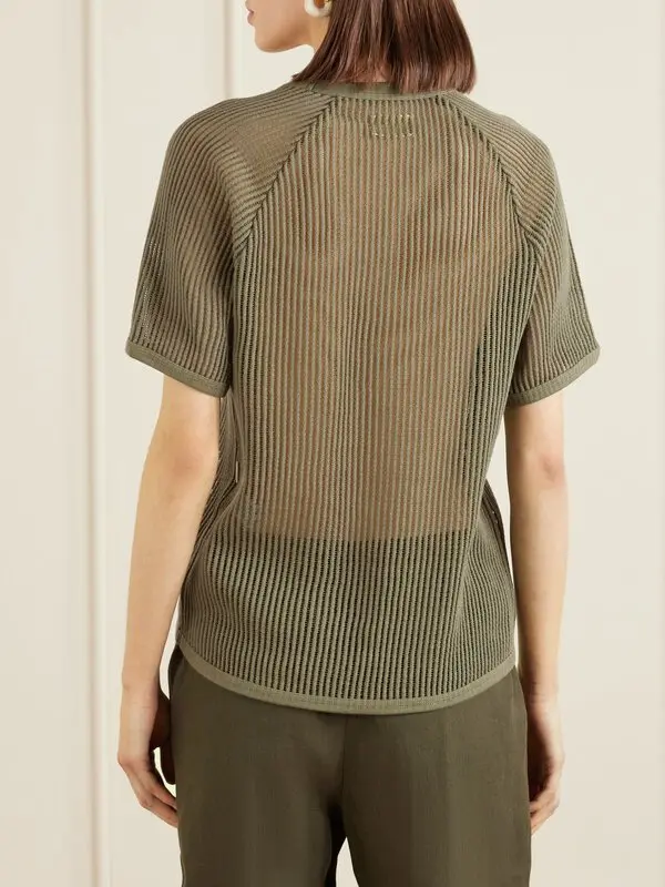 Aimé Leon Dore Ribbed Cotton-blend T-shirt - Green