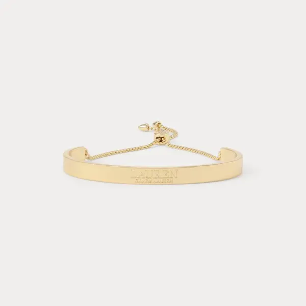 Ralph Lauren Plated Logo Slider Bracelet - Gold