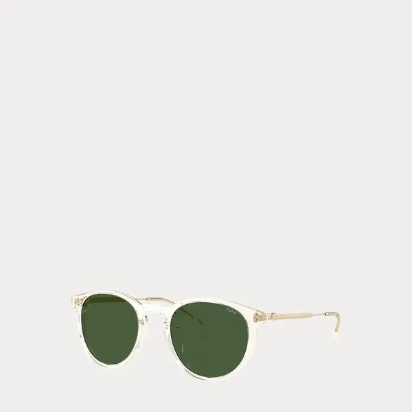Ralph Lauren Round Frame Sunglasses - Shiny Transparent Yellow