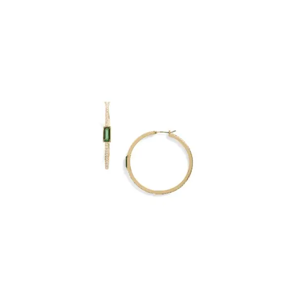 Ralph Lauren Pavé Gold-plated Hoop Earrings