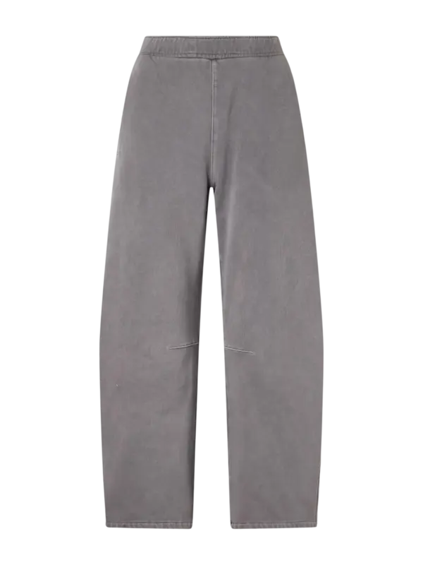 Citizens Of Humanity Miro Cotton-jersey Barrel-leg Track Pants - Gray