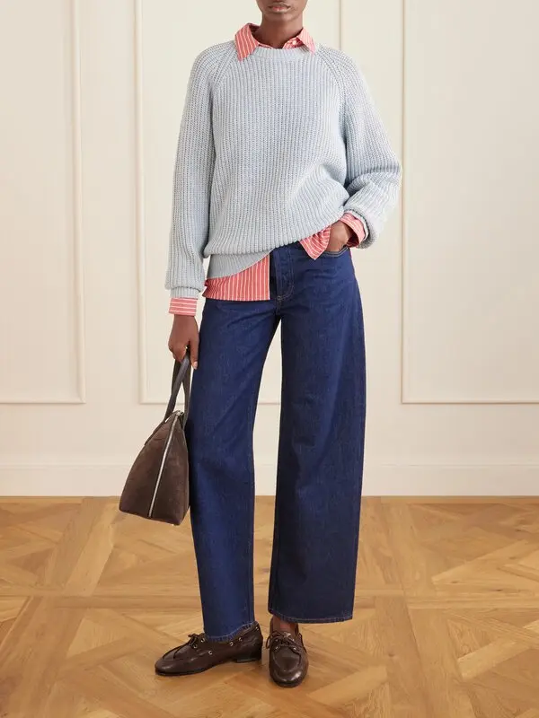 Aimé Leon Dore Cotton Ribbed Crewneck Sweater