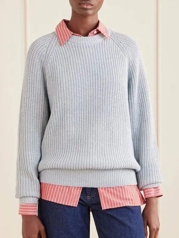 Aimé Leon Dore Cotton Ribbed Crewneck Sweater