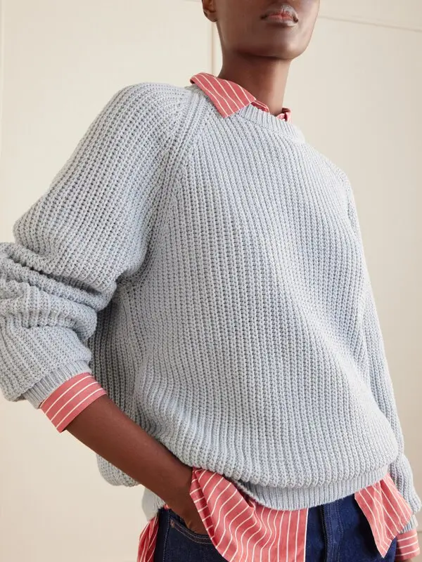 Aimé Leon Dore Cotton Ribbed Crewneck Sweater