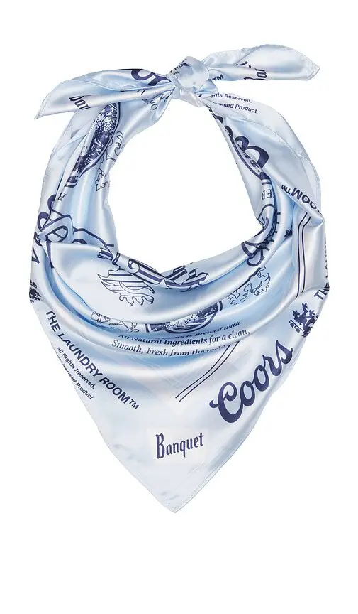 THE LAUNDRY ROOM Coors Original 40 Oz Smu Silky Bandana In Baby Blue - Chambray Blue