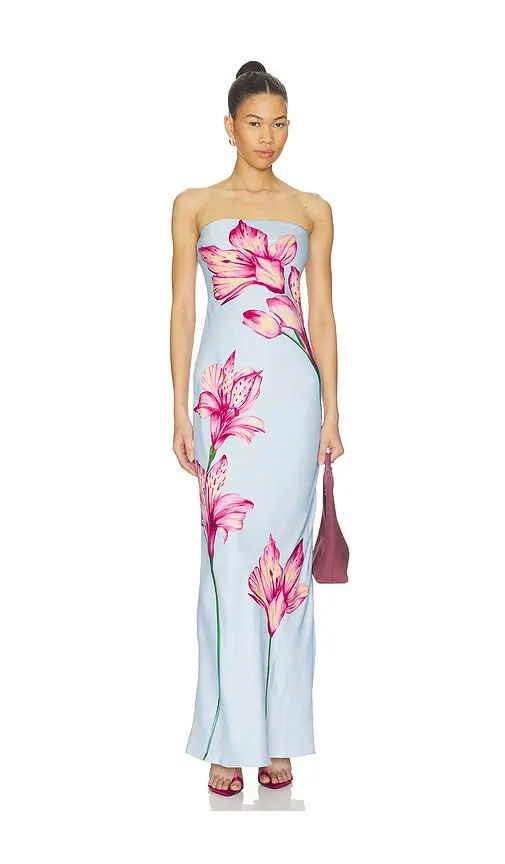 Rococo Sand Strapless Maxi Dress - Blue