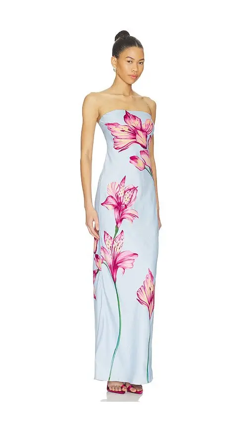 Rococo Sand Strapless Maxi Dress - Blue