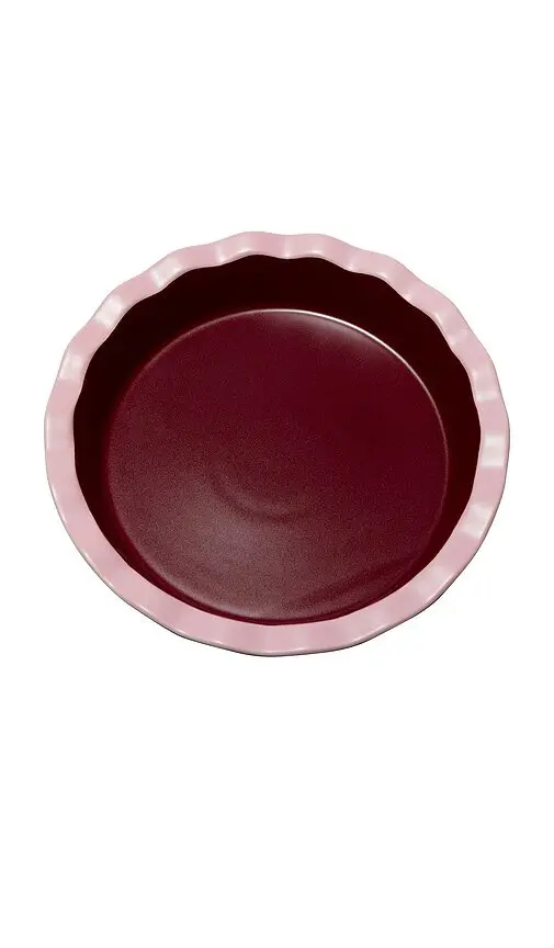 NOON & MOON Pie Dish 9 Inch In Burgundy