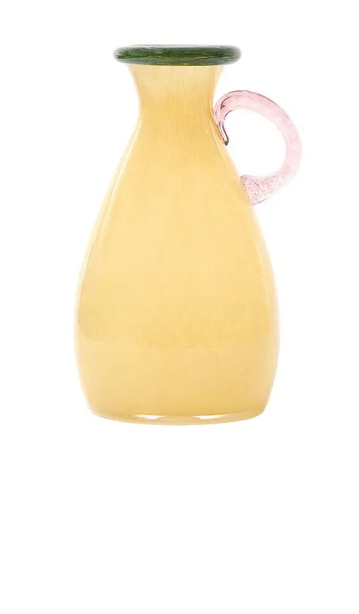 NOON & MOON Lime Pastel Pitcher Vase In Yellow