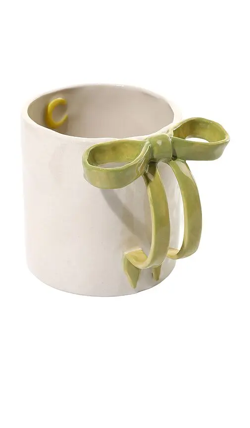 NOON & MOON Bowknot Coffee Mug In Olive