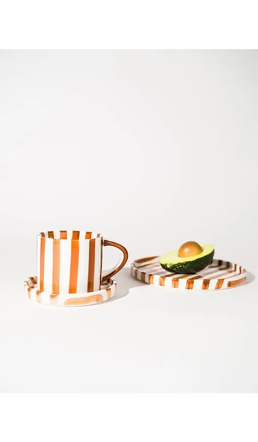 NOON & MOON Summer Beach Coffee Cup & Plate Set