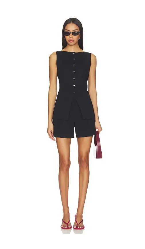 Theory Boatneck Cutaway Top