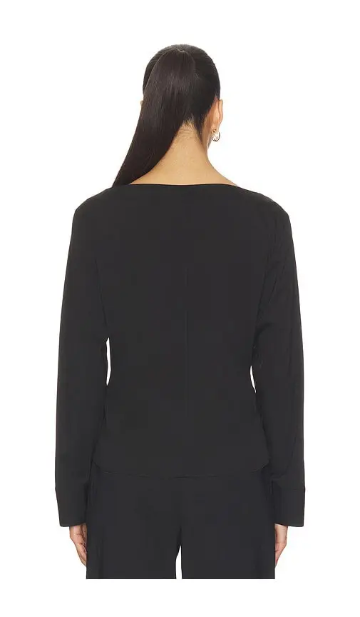 Theory Open Sleeve Boatneck Top