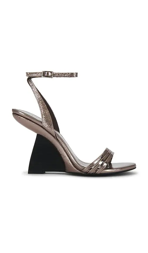 Jeffrey Campbell Terabyte Sandal In Metallic Silver - Pewter