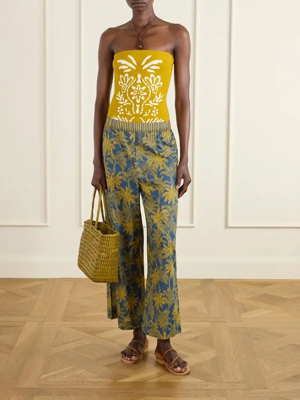 ERES Itinerant Printed Cotton-voile Straight-leg Pants