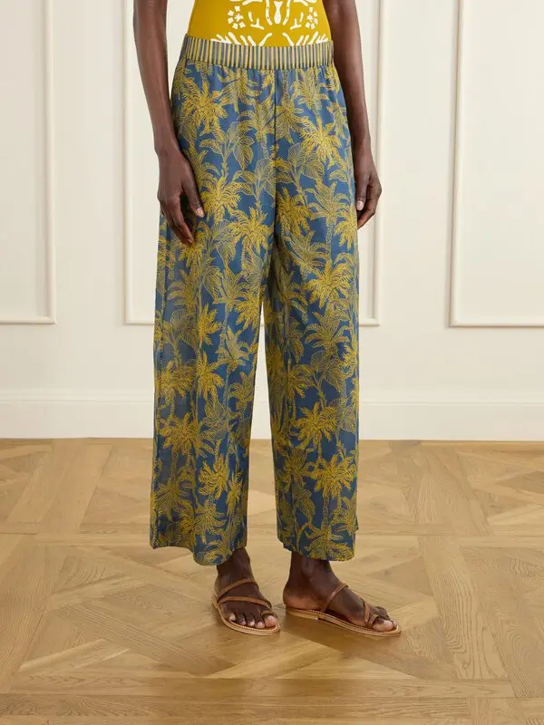 ERES Itinerant Printed Cotton-voile Straight-leg Pants