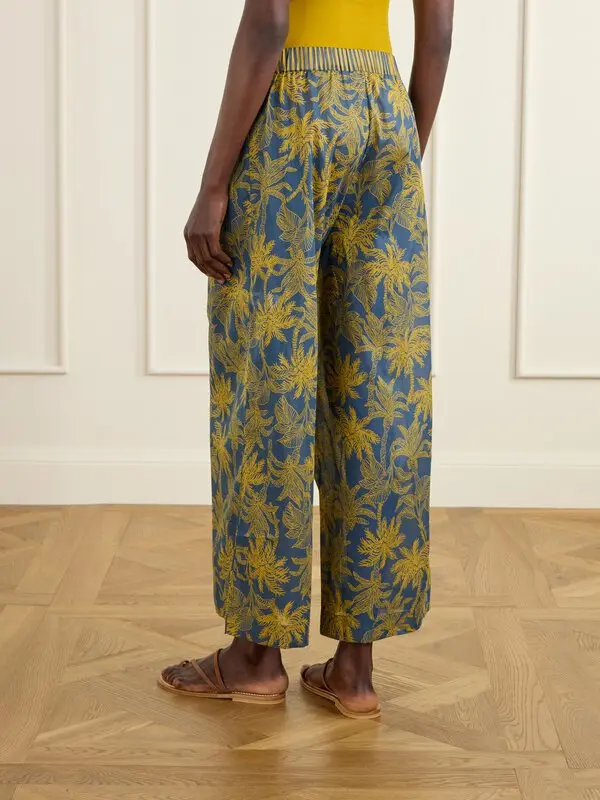 ERES Itinerant Printed Cotton-voile Straight-leg Pants