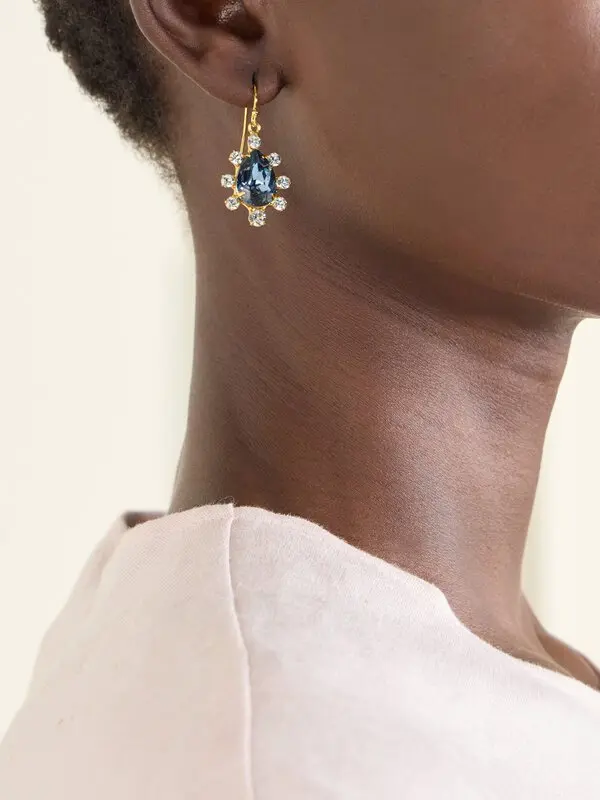 JENNIFER BEHR Adalee Gold-plated Sapphire And Crystal Earrings