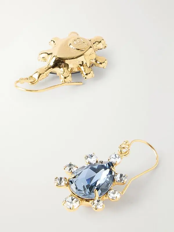 JENNIFER BEHR Adalee Gold-plated Sapphire And Crystal Earrings