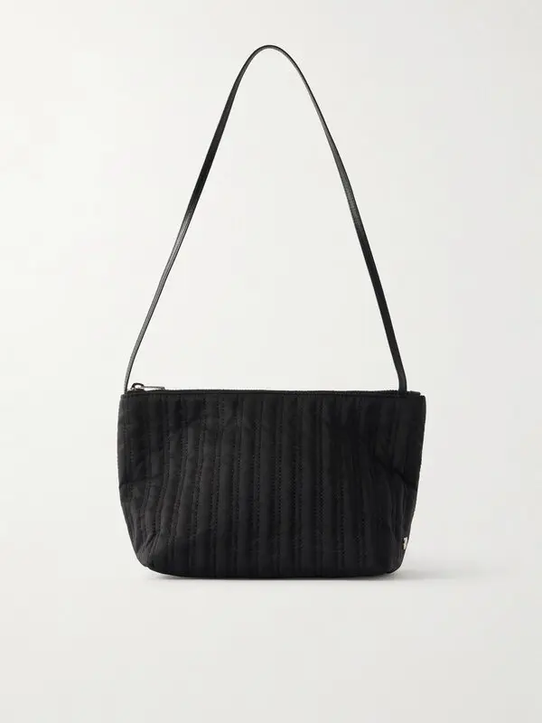 VALESQUE Leather-trimmed Quilted Shoulder Bag