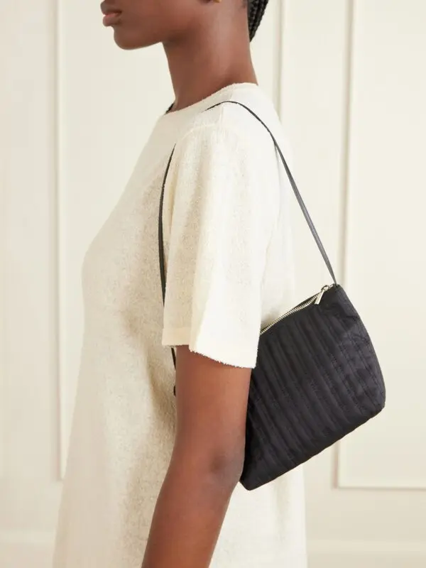 VALESQUE Leather-trimmed Quilted Shoulder Bag