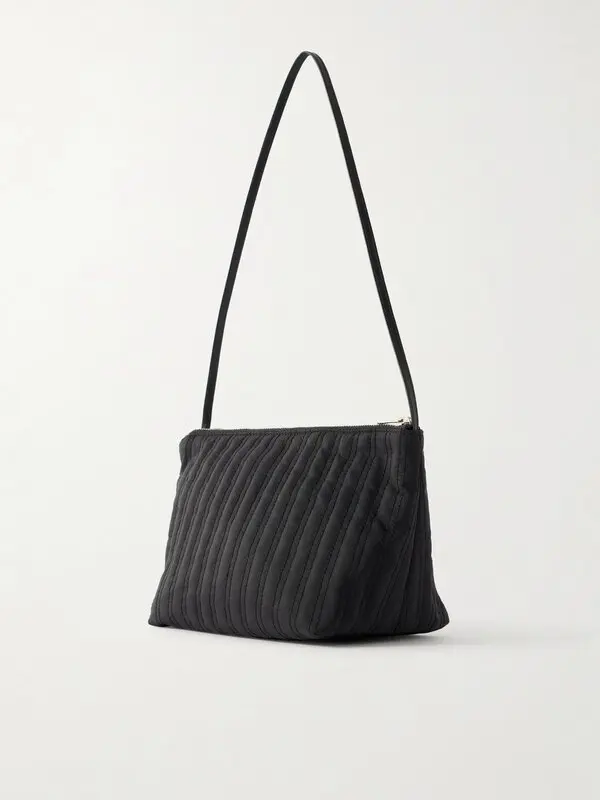 VALESQUE Leather-trimmed Quilted Shoulder Bag
