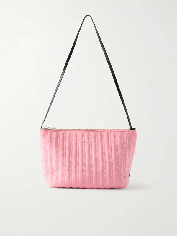 VALESQUE Corset Leather-trimmed Quilted Shoulder Bag