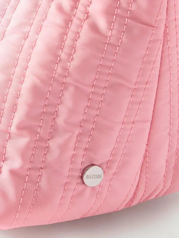VALESQUE Corset Leather-trimmed Quilted Shoulder Bag