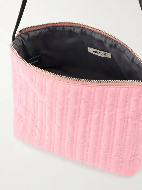 VALESQUE Corset Leather-trimmed Quilted Shoulder Bag
