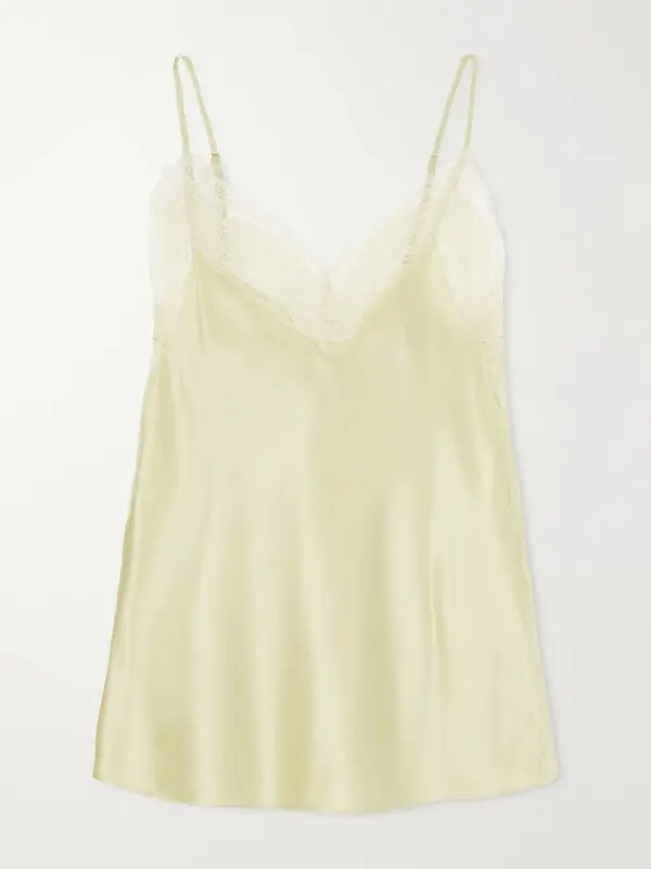 Veronica Beard Johantan Lace-trimmed Silk-blend Satin Blouse