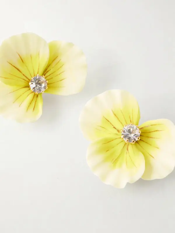 JENNIFER BEHR Aleah Crystal Earrings - Yellow