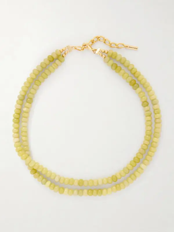 JENNIFER BEHR Veronica Gold-tone Quartz Necklace - Yellow