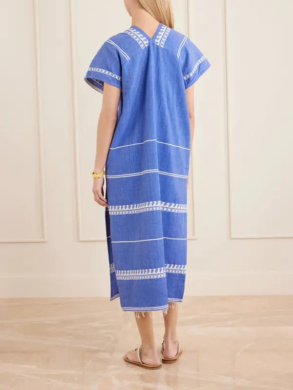 LEMLEM Gasira Embroidered Cotton Midi Dress