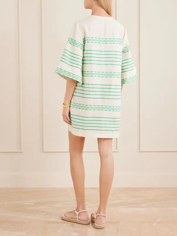LEMLEM Belkis Striped Cotton Caftan