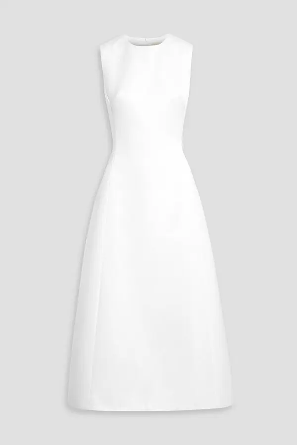 LEO LIN Cleo Satin Midi Dress - White