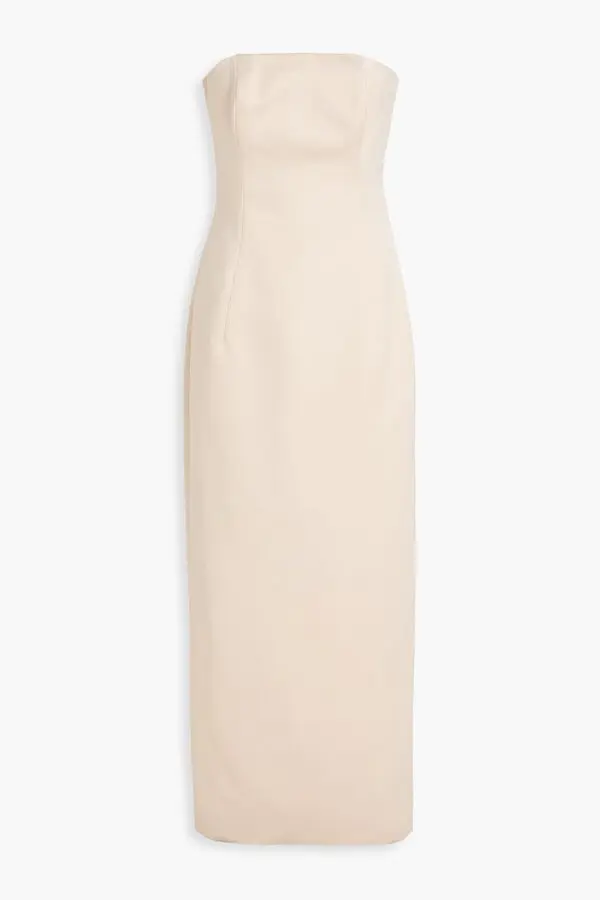 LEO LIN Rayna Strapless Maxi Dress - Beige