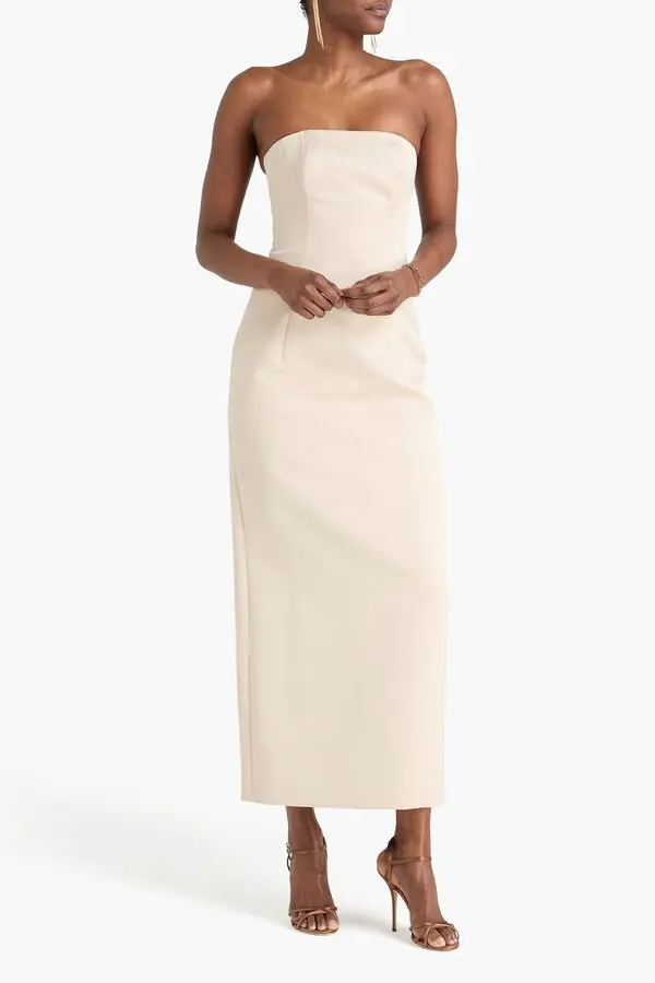 LEO LIN Rayna Strapless Maxi Dress - Beige