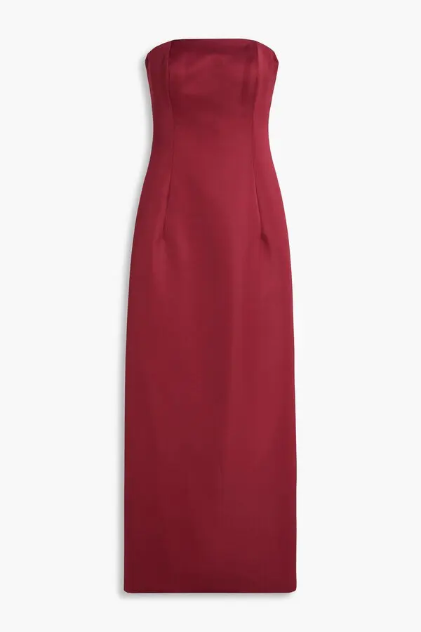 LEO LIN Rayna Strapless Maxi Dress - Claret