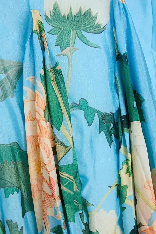 LEO LIN Floral-print Crepe Mini Dress