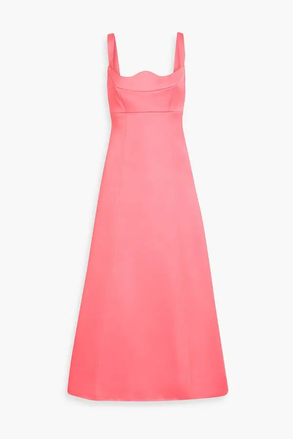 LEO LIN Lucinda Satin Maxi Dress - Coral