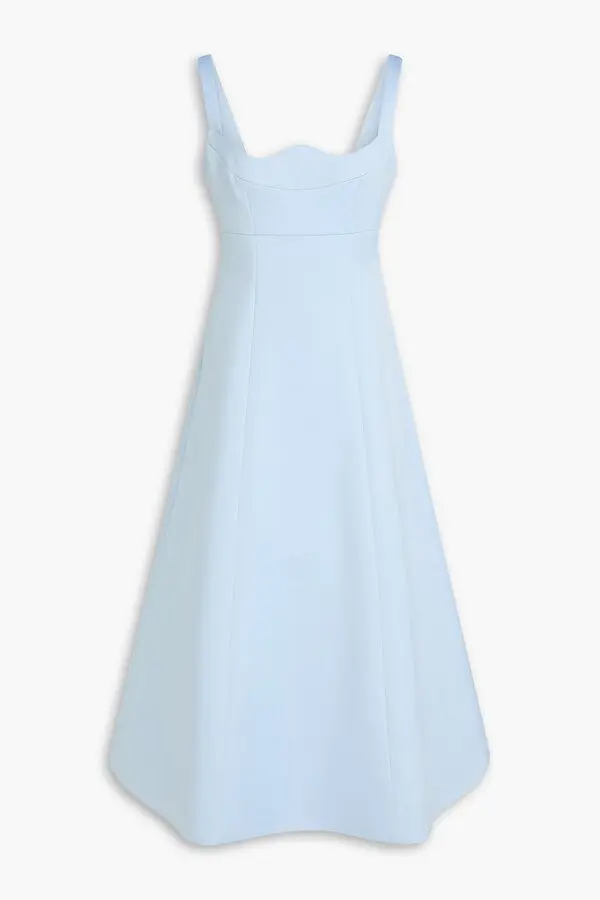 LEO LIN Odette Satin Midi Dress - Light Blue