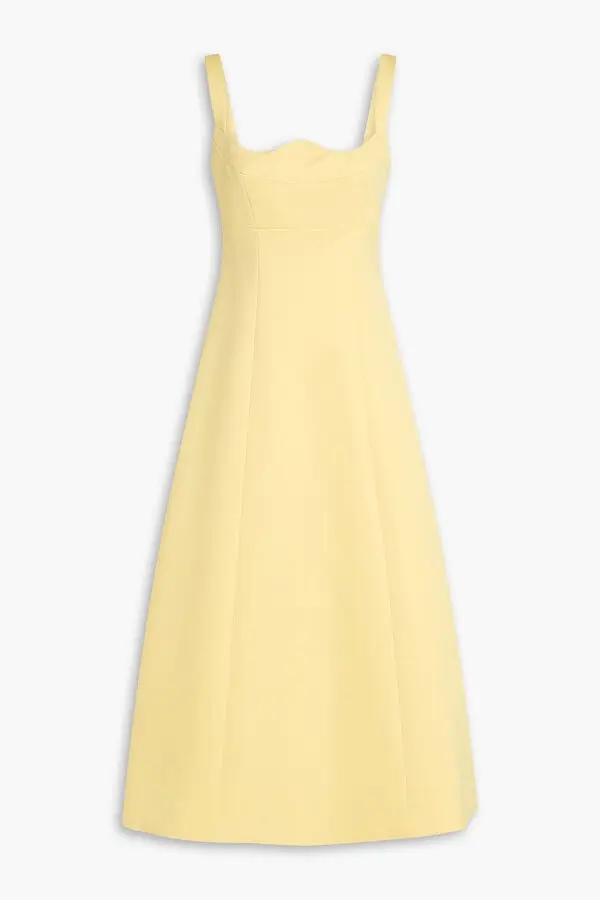 LEO LIN Odette Satin Midi Dress - Pastel Yellow