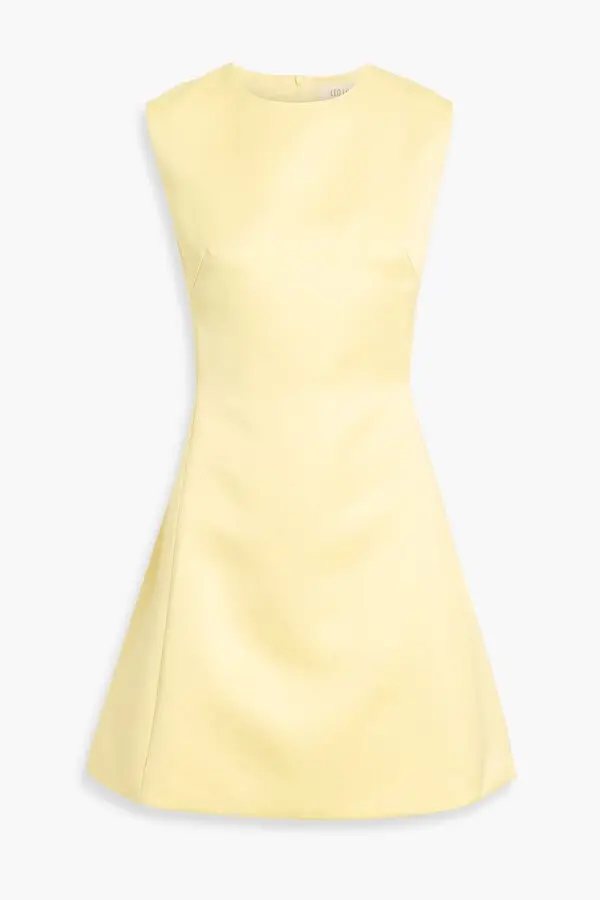 LEO LIN Chloe Satin Mini Dress - Yellow
