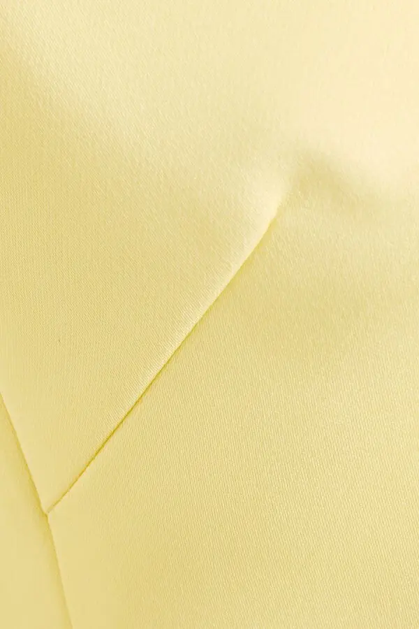 LEO LIN Chloe Satin Mini Dress - Yellow