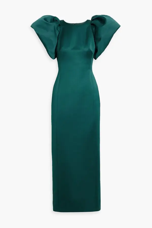 LEO LIN Lucinda Satin Maxi Dress - Emerald