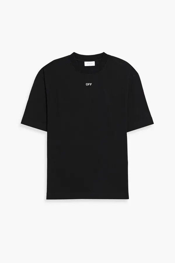 Off-White Printed Cottonjersey Tshirt - Black