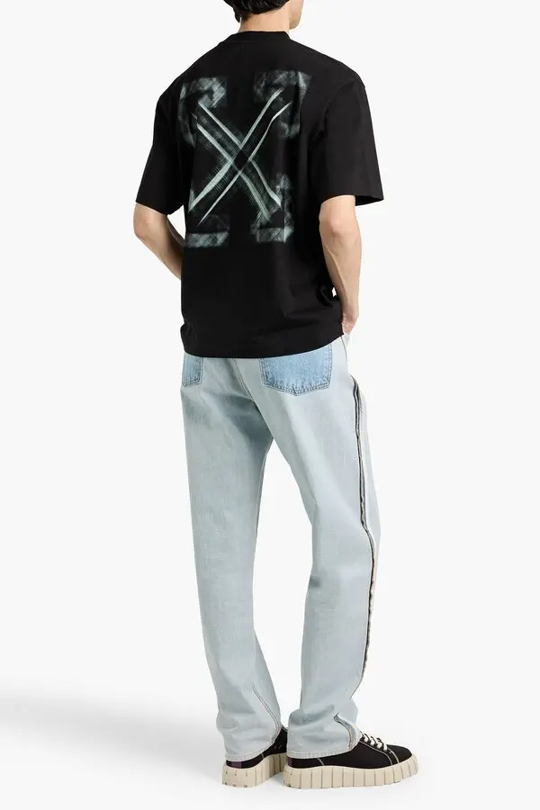Off-White Printed Cottonjersey Tshirt - Black