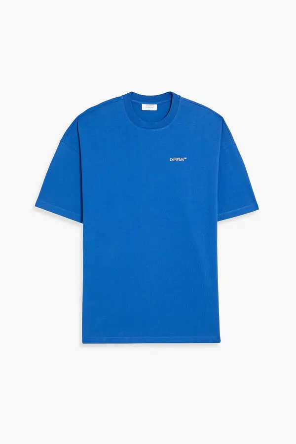Off-White Printed Cottonjersey Tshirt - Blue