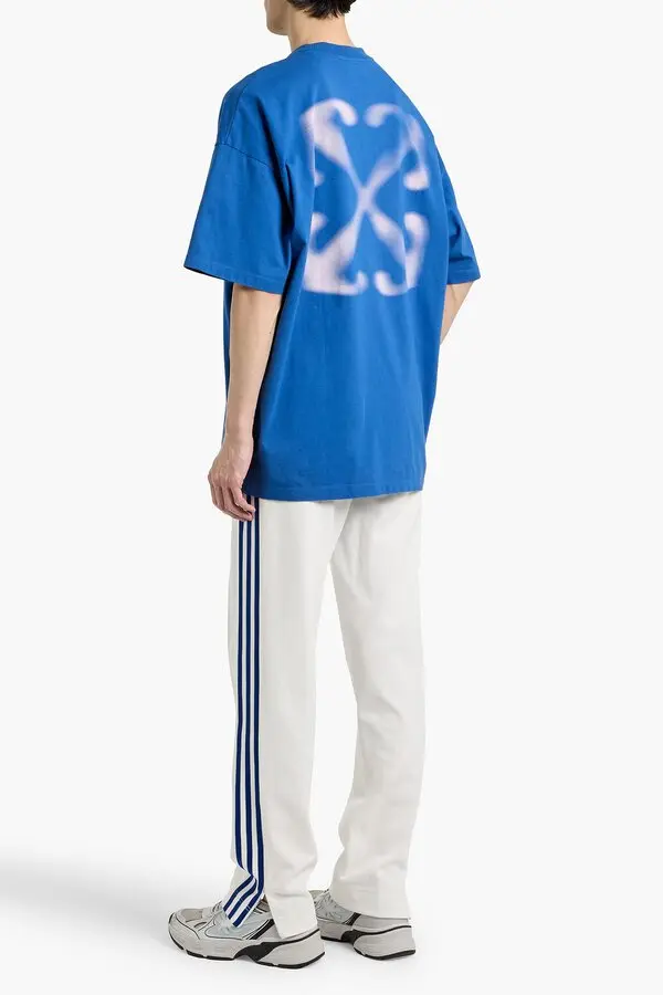 Off-White Printed Cottonjersey Tshirt - Blue